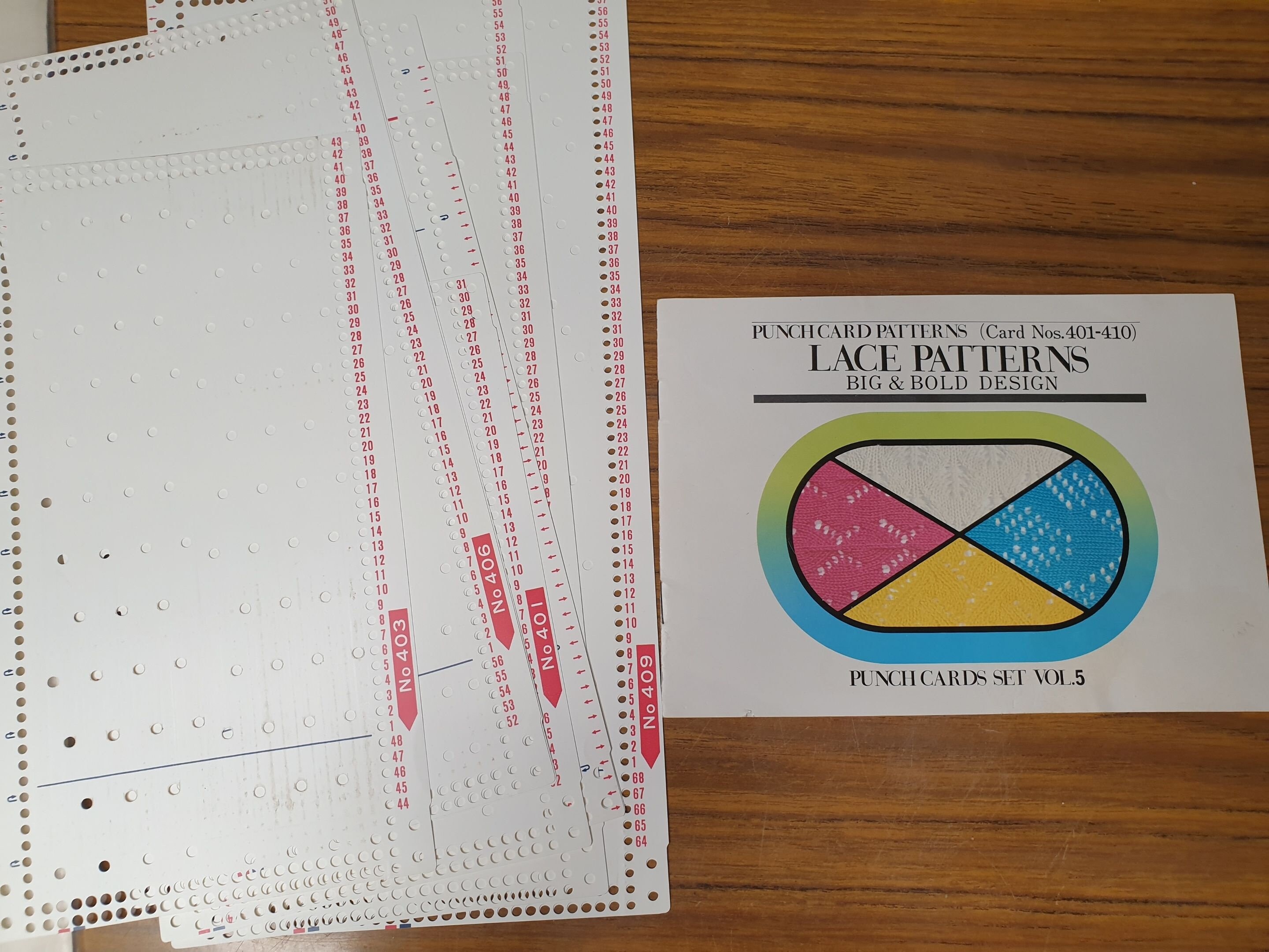 Knitting Machine Punch Cards Brother ONLY 24 Stitch - Etsy