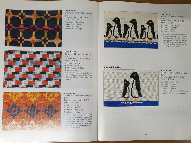 Knitting Machine Punch Cards - Brother, Can Be Used on Other 24 Stitch ...