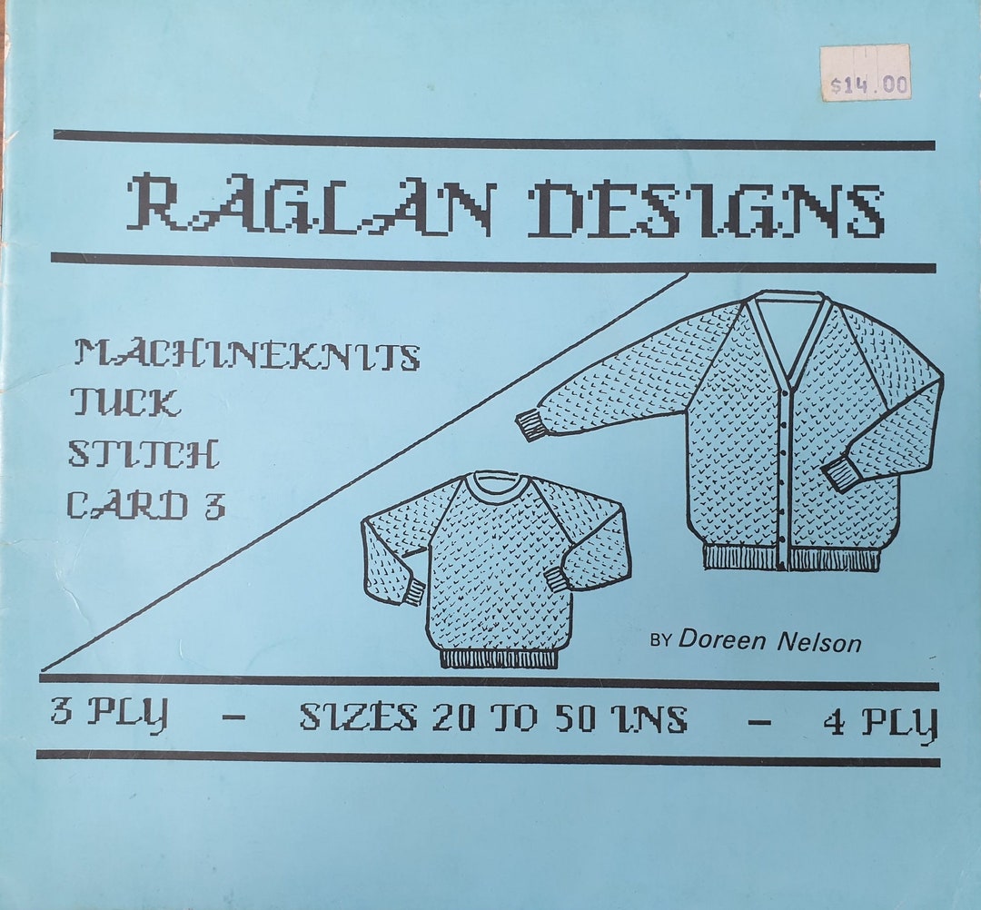 Raglan Designs Machine Knits Tuck Stitch Card 3 Doreen Nelson - Etsy