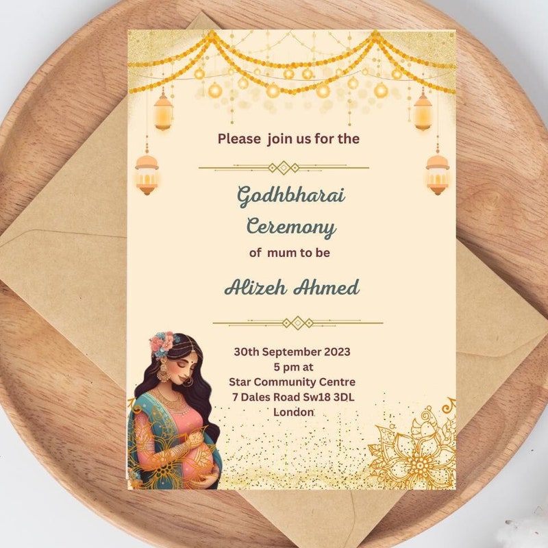 Seemantham Invitation - Etsy
