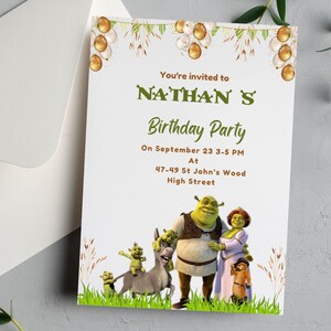 Printable Digital Invitation Template, Party Invite, Funny Characters ...