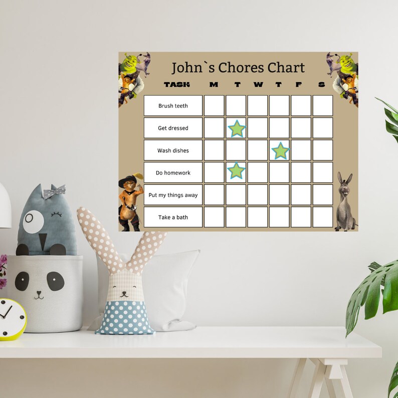 Kids Funny Daily Chores Checklist, Responsibility Chart, to Do List ...
