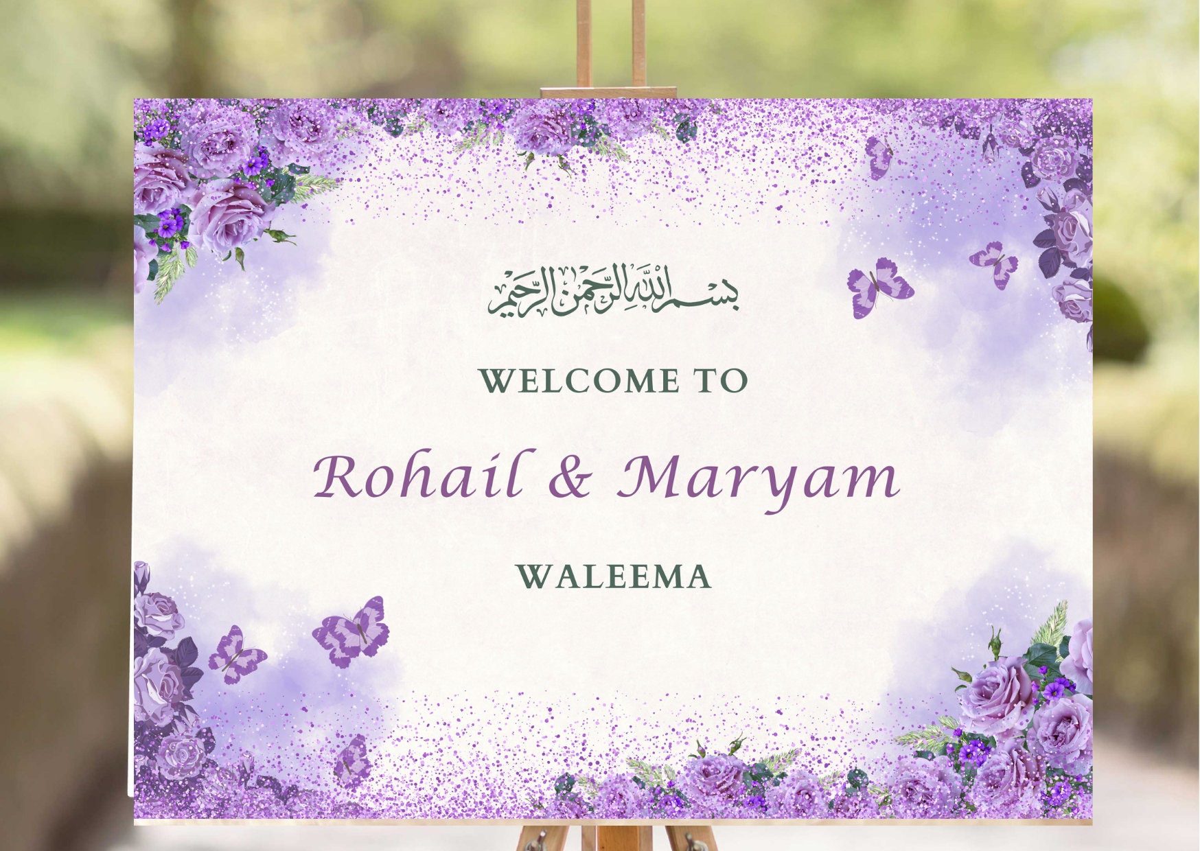 2 Template Includes Walima Wedding Signs as Muslim Walima Signs, Floral ...