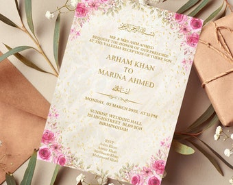 Buy Walima Invitation Muslim Wedding Invitation Valima Invitation ...