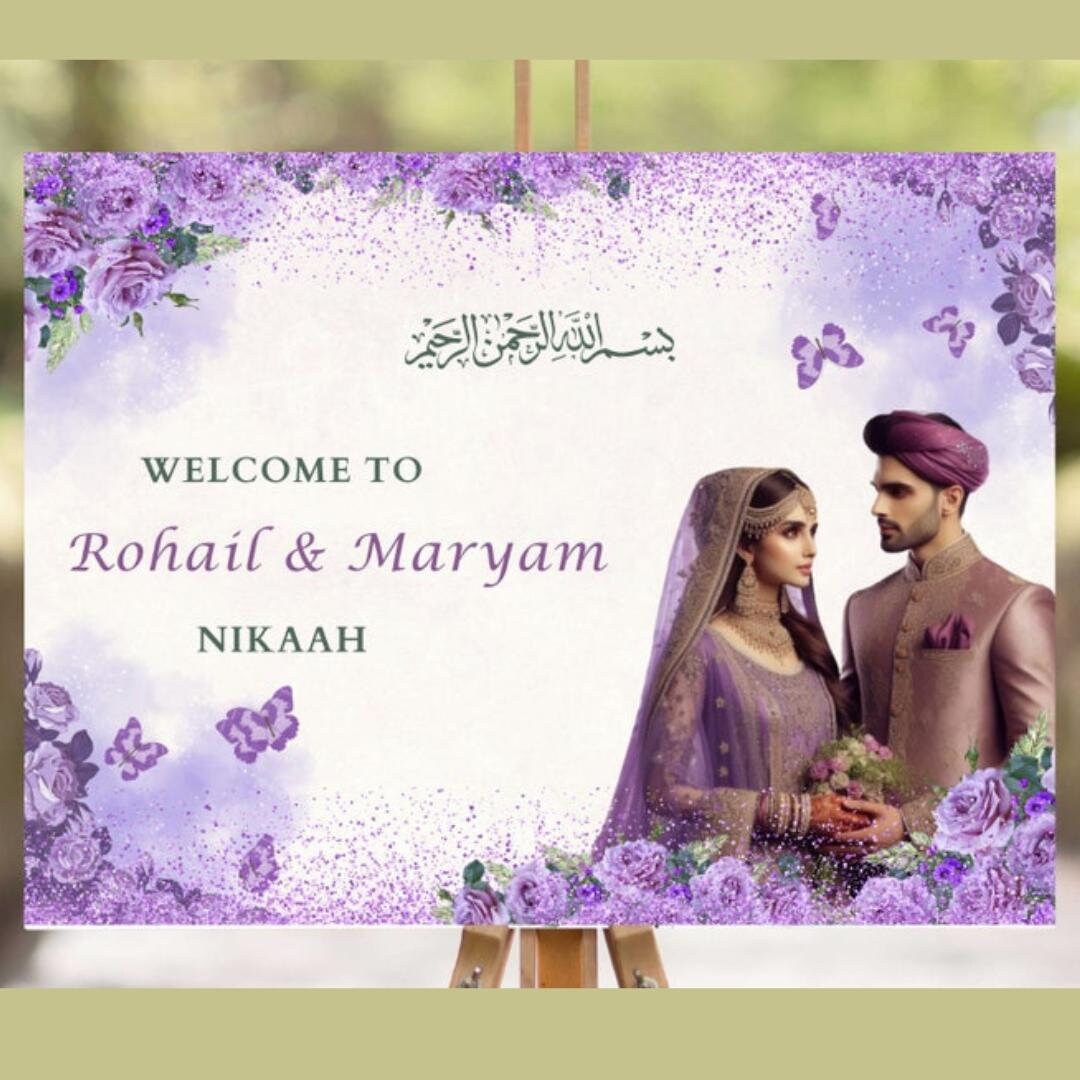 2 Template Includes Nikaah Wedding Signs as Muslim Nikah Waleema Sign ...
