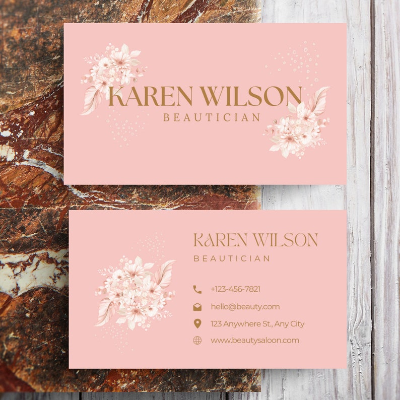 Editable Business Card Template, Canva Template Business Card, Instant ...