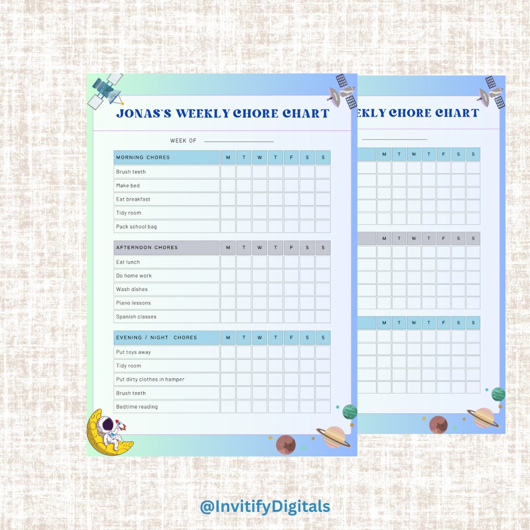 Space Satellite Daily Routine Checklist, Responsibility Chart, to Do ...