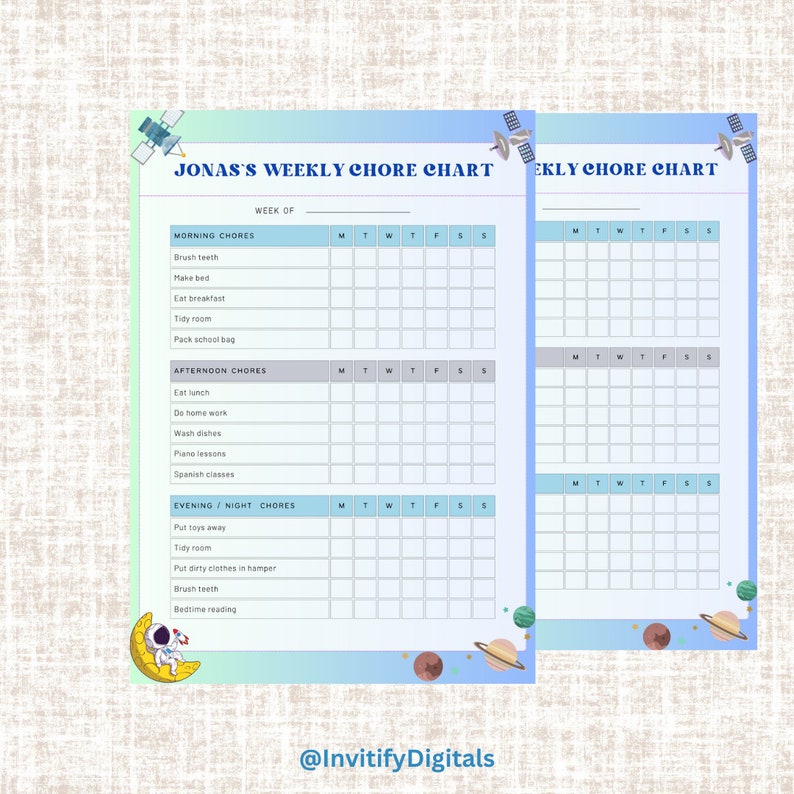 Space Satellite Daily Routine Checklist, Responsibility Chart, to Do ...
