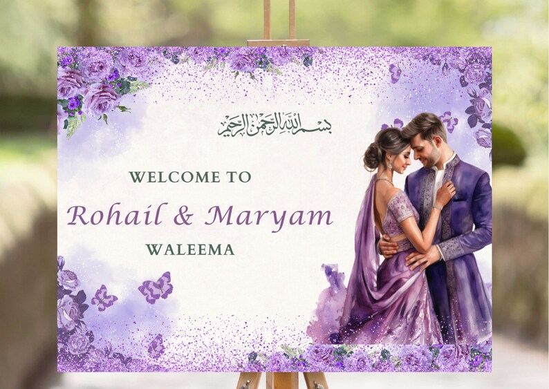 2 Template Includes Walima Wedding Signs as Muslim Walima Signs, Floral ...