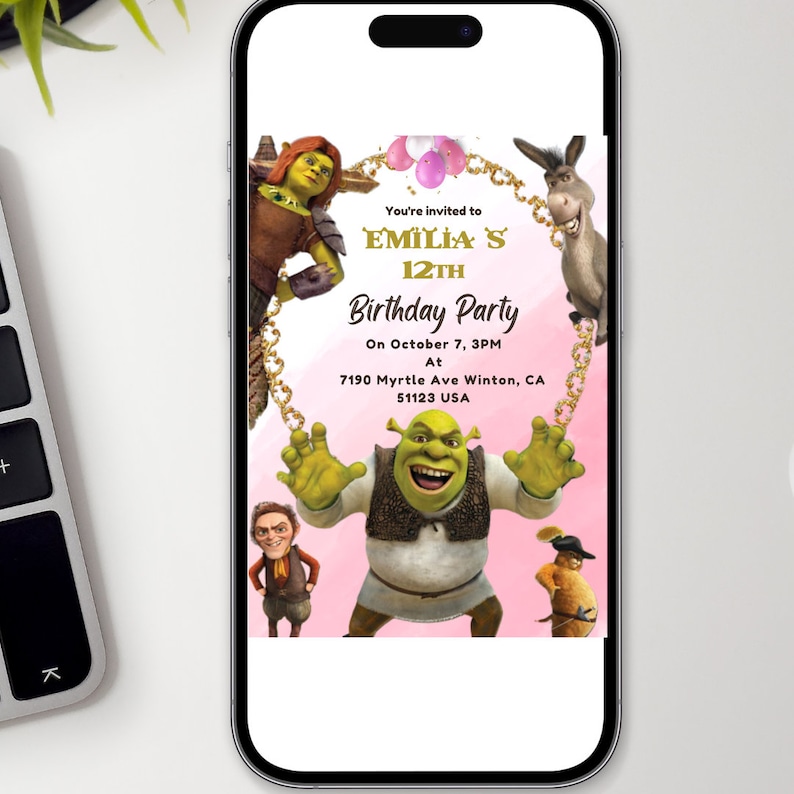 Kids Digital Invitation Template, Funny Party Invite, Funny Characters ...