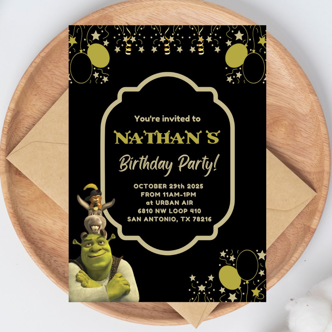 Instant Digital Invitation Template, Kids Party Invite, Funny Swamp ...
