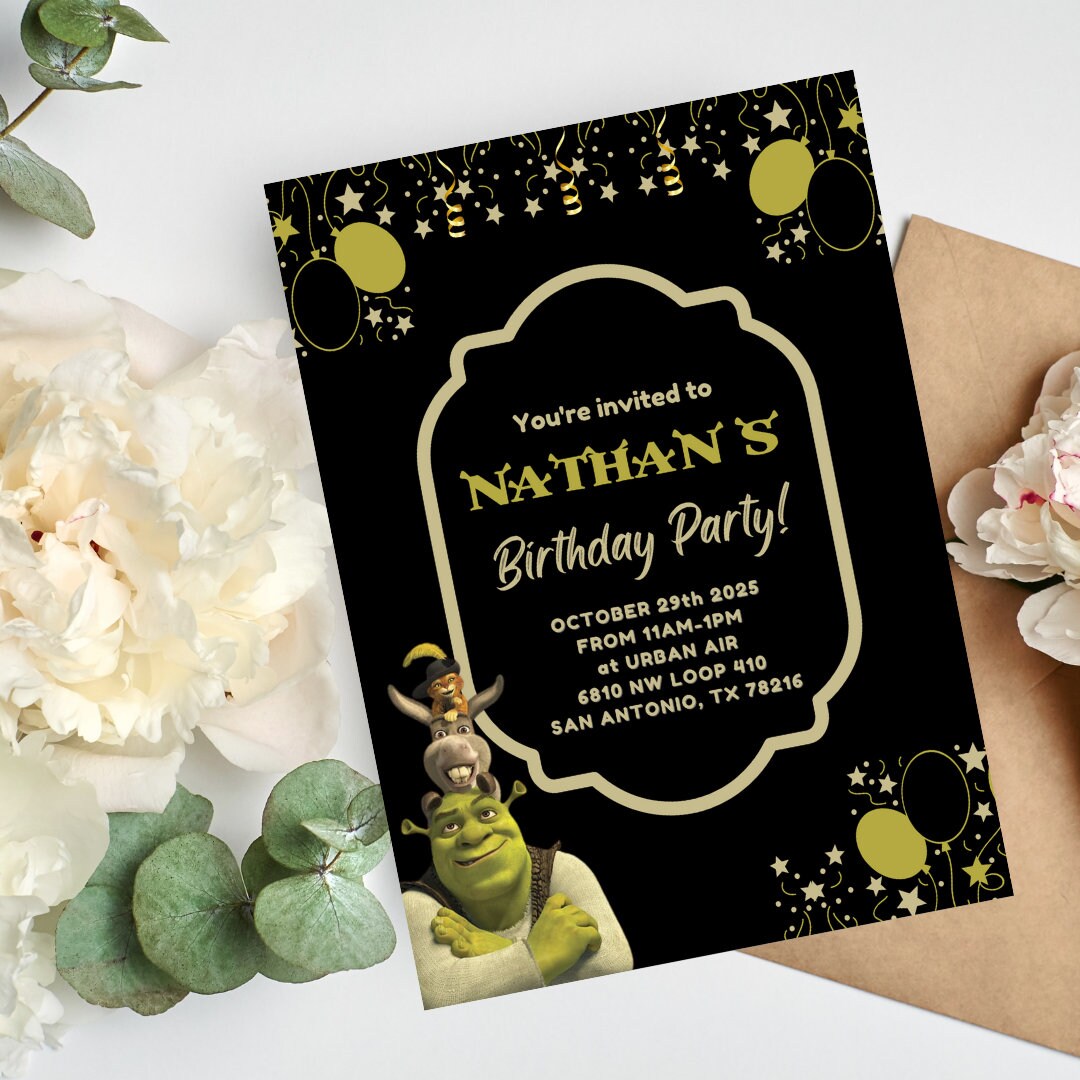 Instant Digital Invitation Template, Kids Party Invite, Funny Swamp ...