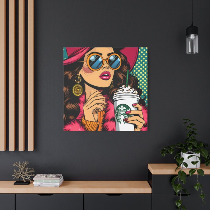 Coffee Station Decor Coffee Print Kitchen Decor Kitchen Wall Art Pop ...