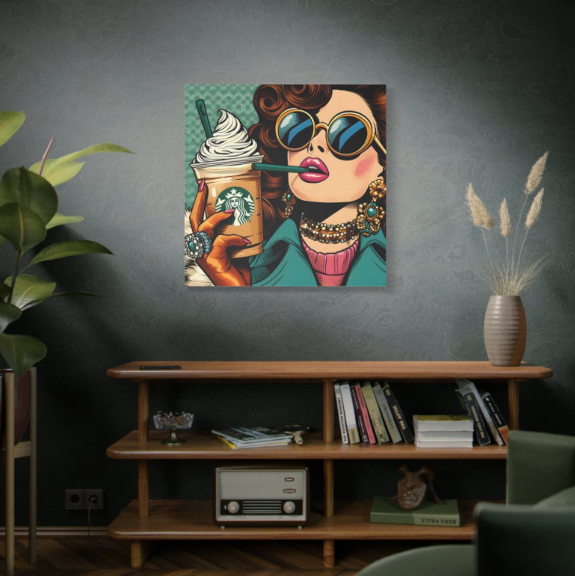 Starbucks Coffee Fashion Wall Decor Cafe Decor Fashion Canvas Wall Art ...