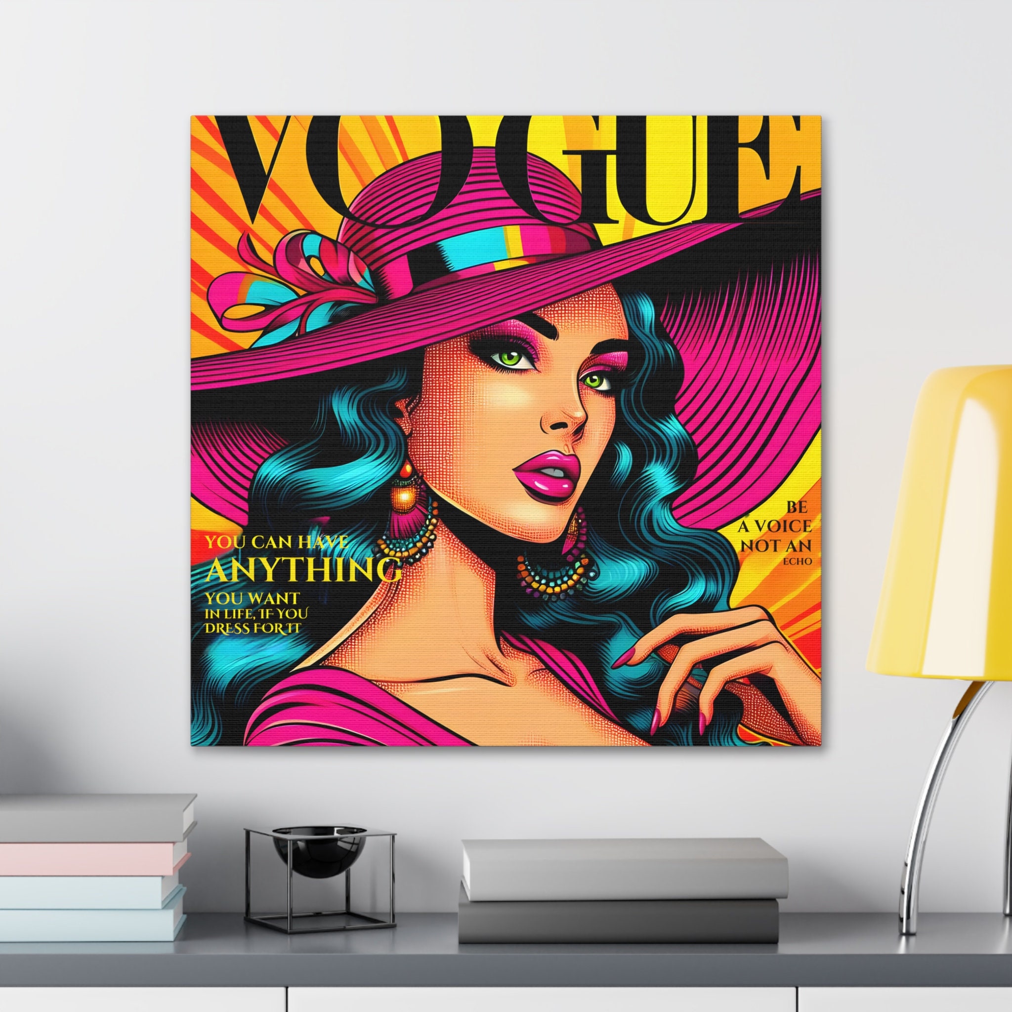 Vogue Canvas, Vogue Magazine Cover, Fashion Wall Art Canvas, Vintage ...