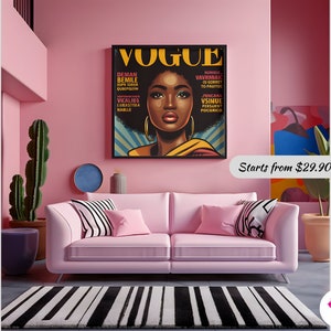Vogue Canvas Wall Art Pop Art Vogue Fashion Canvas Wall Hanging ...