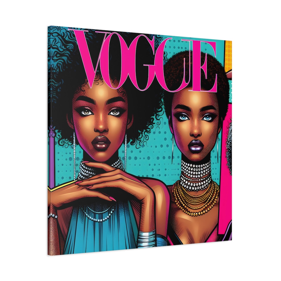 Vogue Canvas Fashion Magazine Painting Canvas Fashion Wallart Pop Art ...