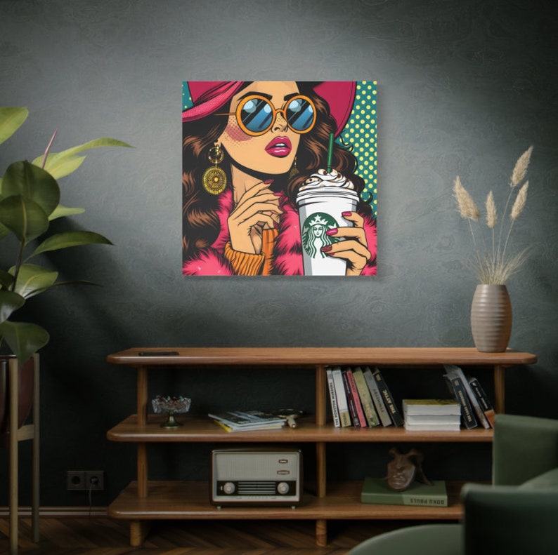 Coffee Station Decor Coffee Print Kitchen Decor Kitchen Wall Art Pop ...