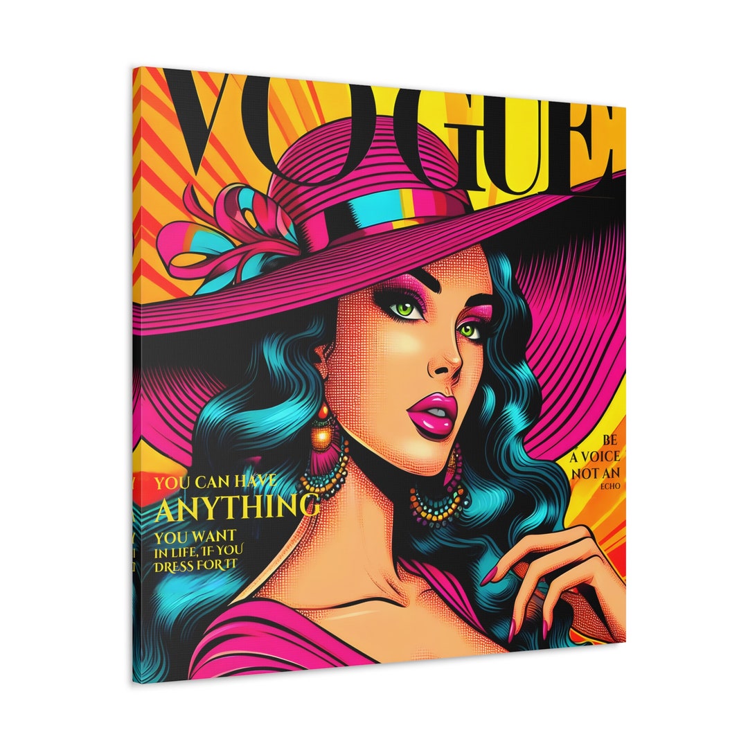 Vogue Canvas, Vogue Magazine Cover, Fashion Wall Art Canvas, Vintage ...