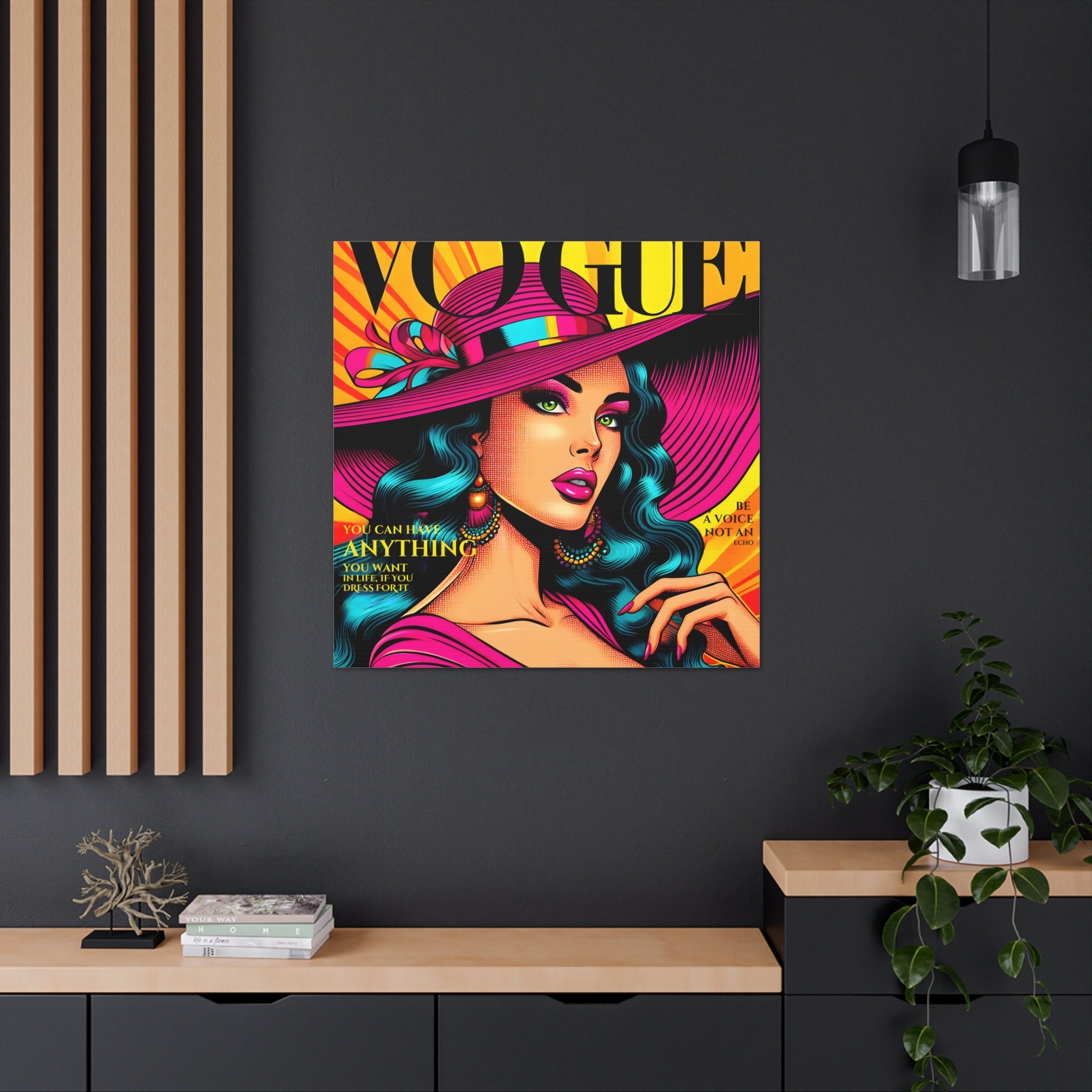 Vogue Canvas, Vogue Magazine Cover, Fashion Wall Art Canvas, Vintage ...