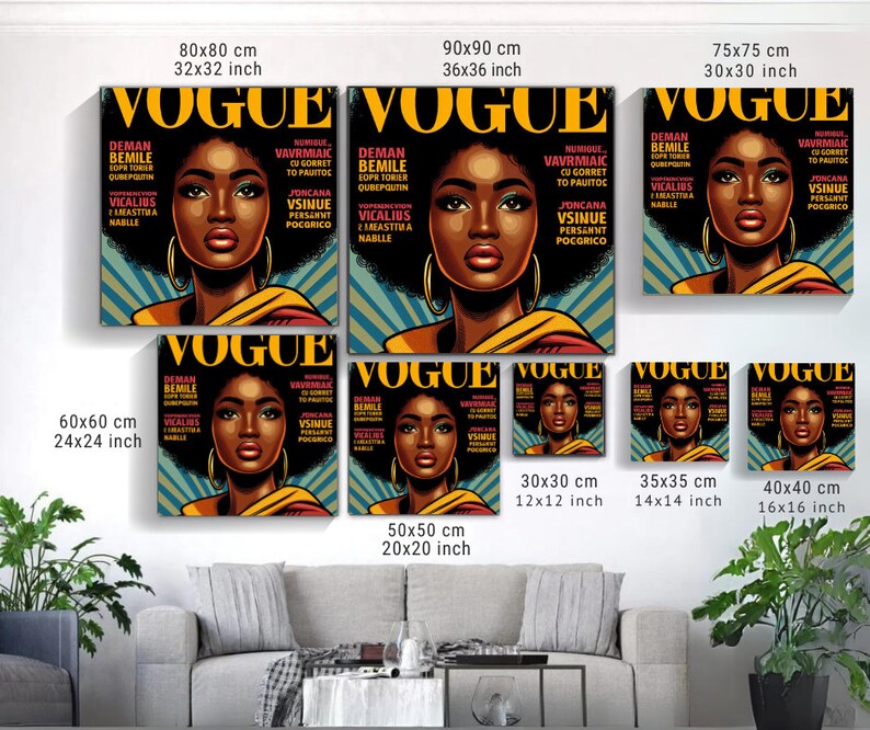Vogue Canvas Wall Art Pop Art Vogue Fashion Canvas Wall Hanging ...