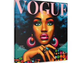 Vogue Canvas, Vogue Magazine Cover, Fashion Wall Art Canvas, Vintage ...