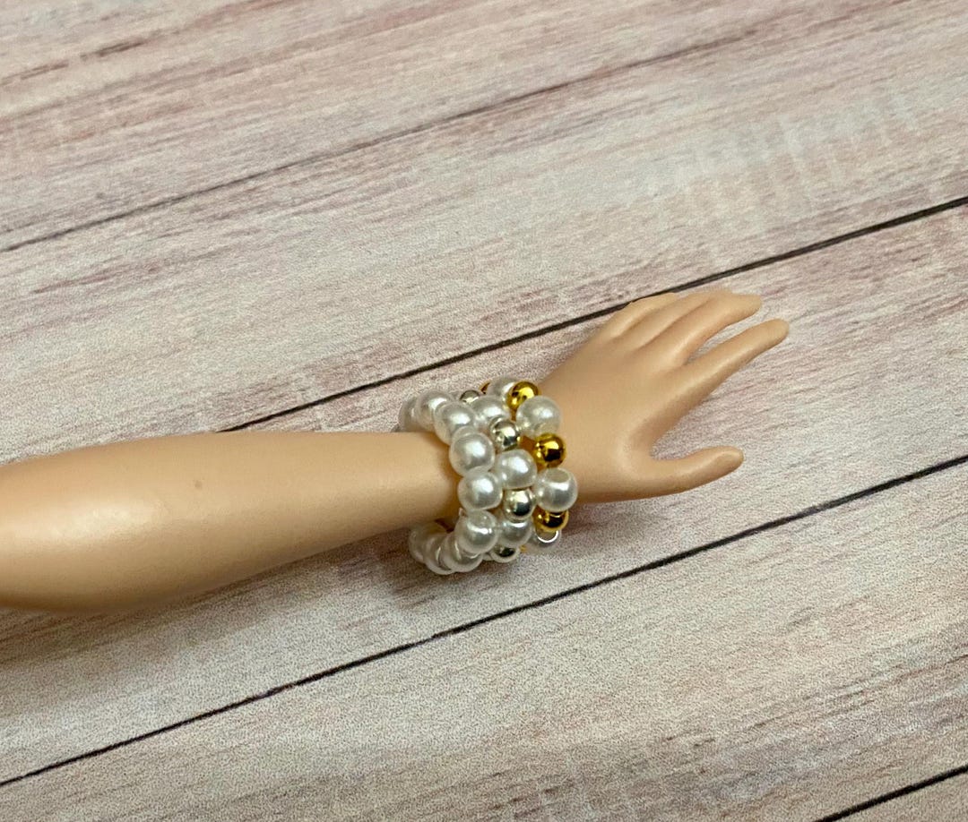 A Set of 3 Pearl and Beads Bracelet for Barbie Doll - Etsy