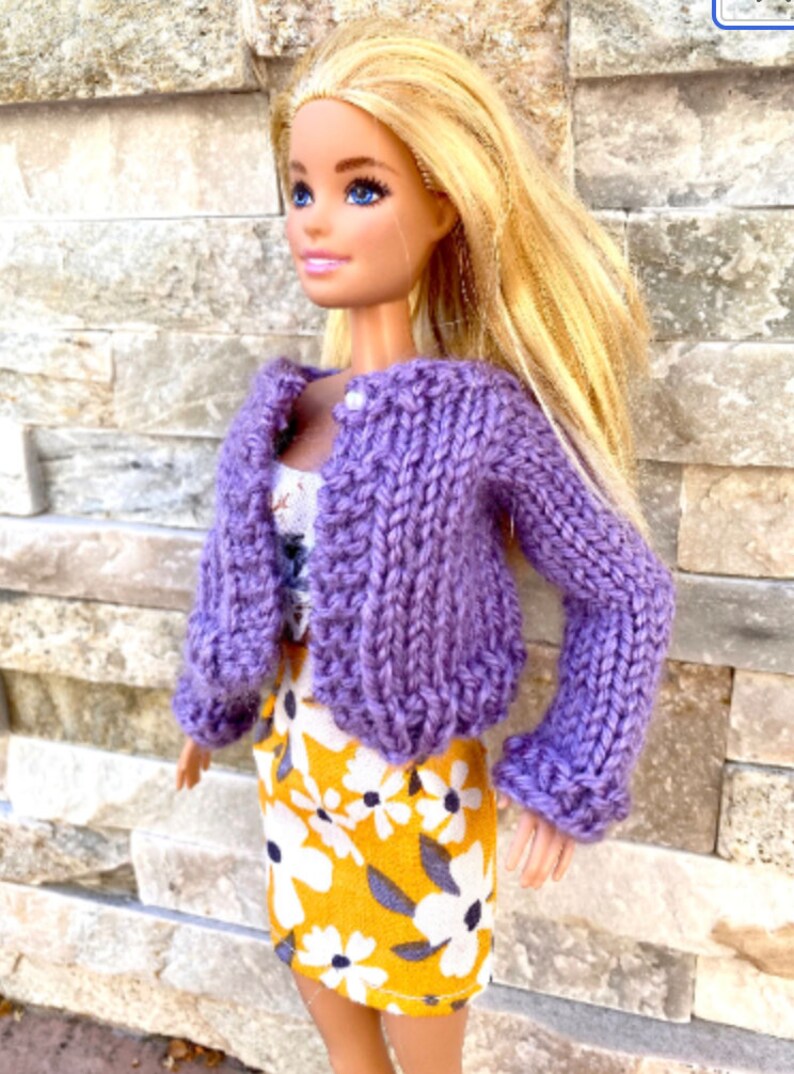 Fashion Doll Cardigan Knitting Pattern - Etsy