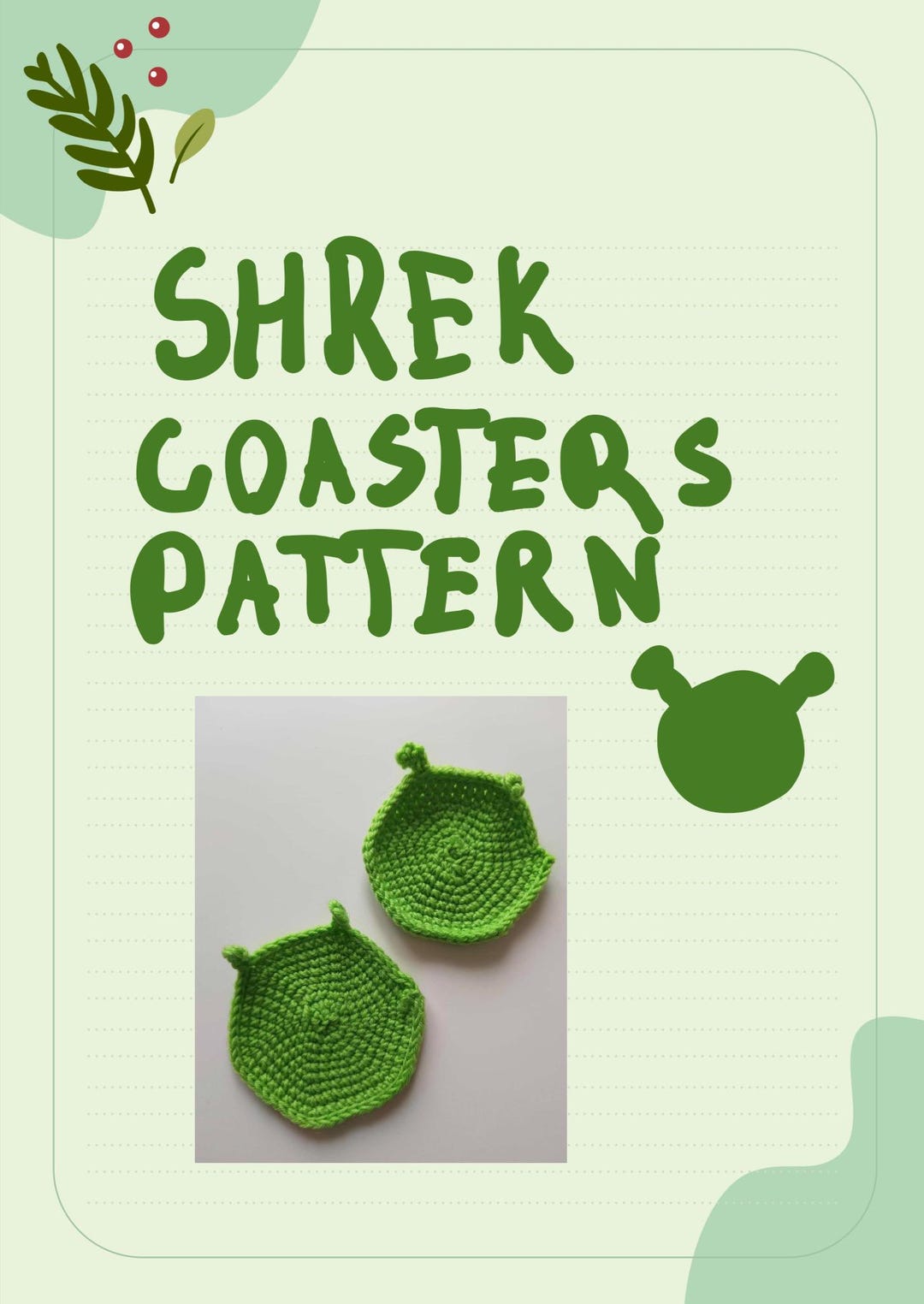 Shrek Coaster Crochet Pattern - Etsy