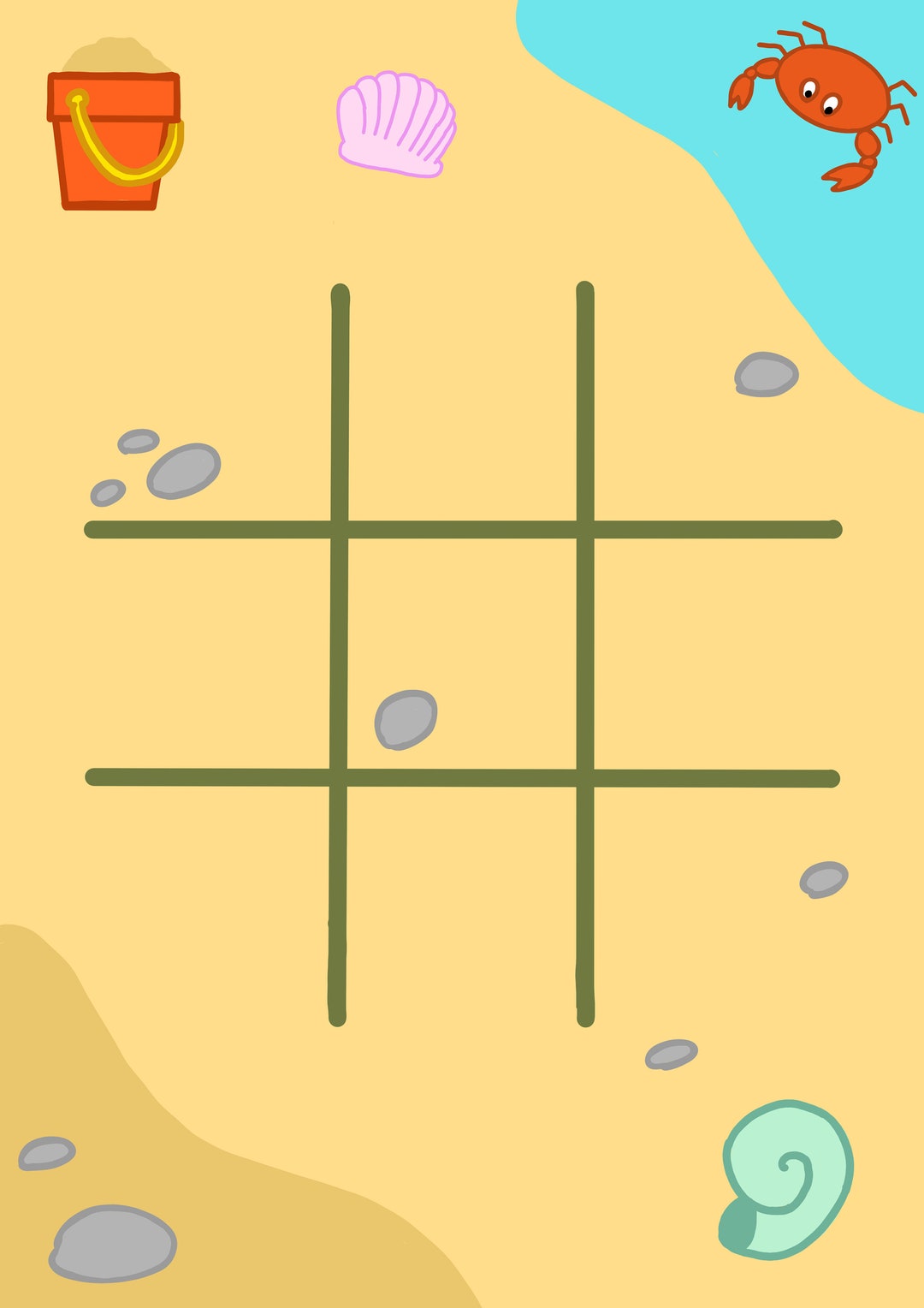 Summer Beach Tic-tac-toe Sun Print Design Avocado Watermelon Sea Diy - Etsy