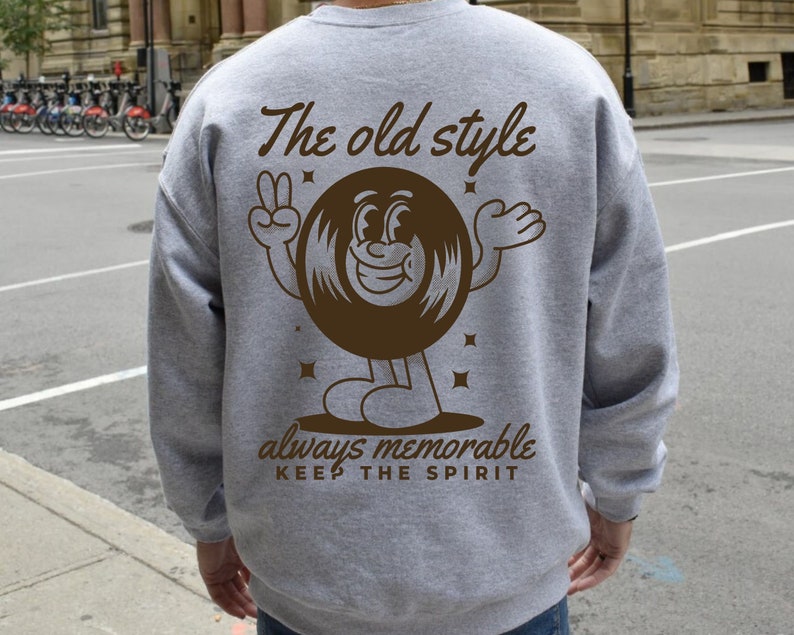 Retro Cartoon Sweatshirt Old Style Sweatshirt Old Fashioned Sweatshirt ...