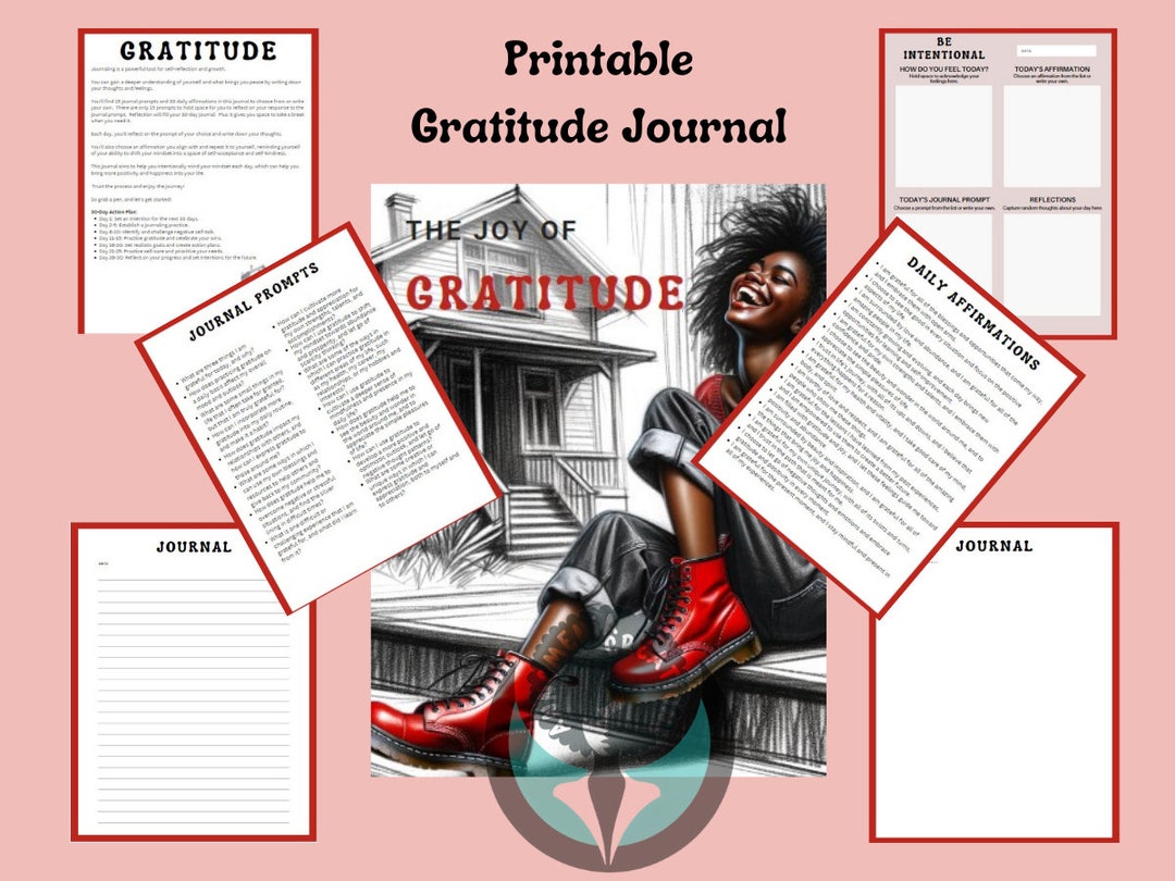 Empowering Gratitude Journal | Printable PDF | Mindfulness Tool | Self ...