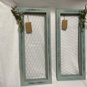 Rustic Farmhouse Decor Frame W/chickenwire - Etsy