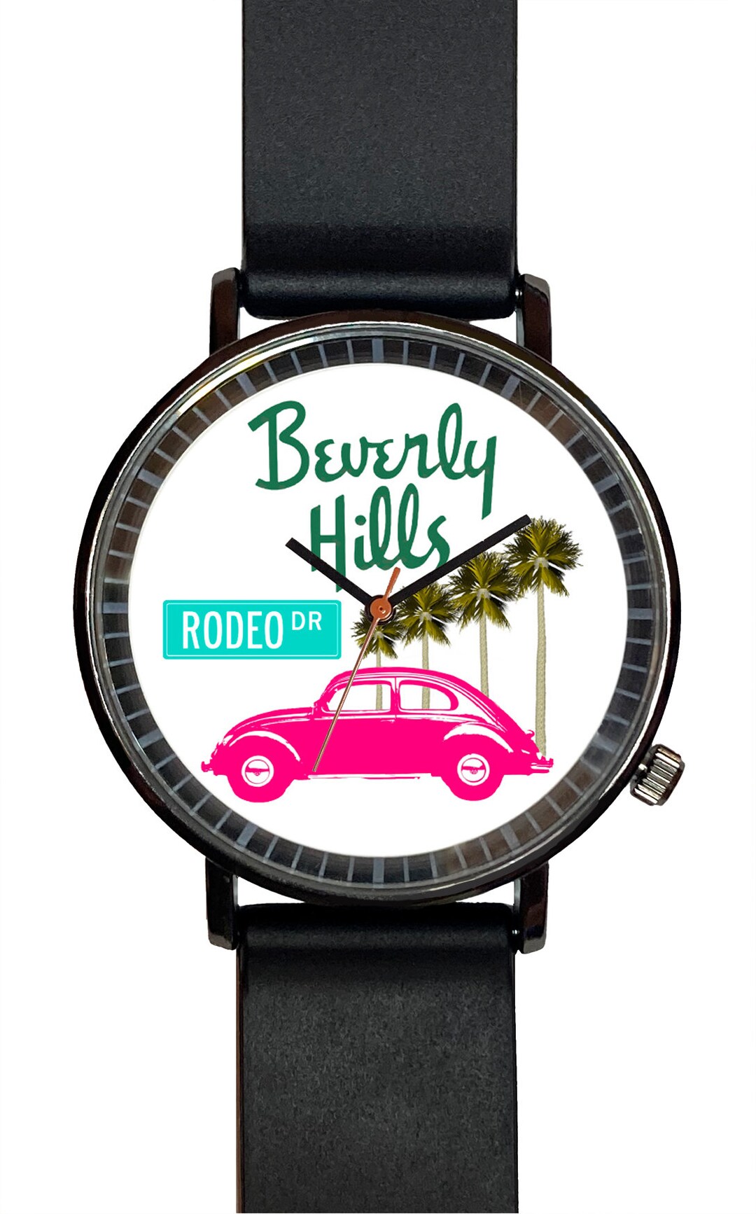 Watch It!™ Custom BEVERLY HILLS Novelty Souvenir Watch-quartz, Black ...