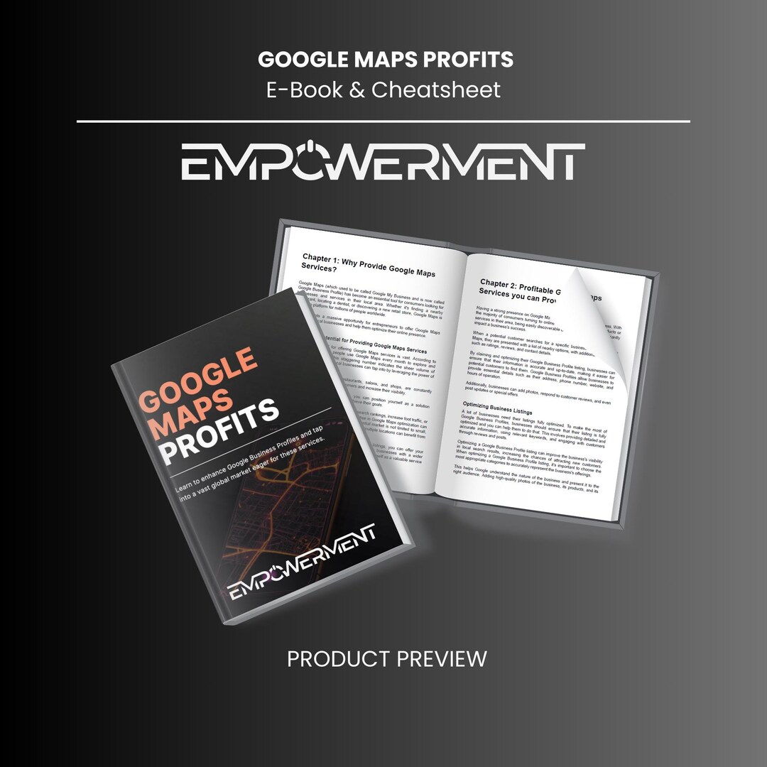 Google Maps SEO Profits E-book & Cheatsheet | Boost Google SEO Listings and Help Businesses to ...