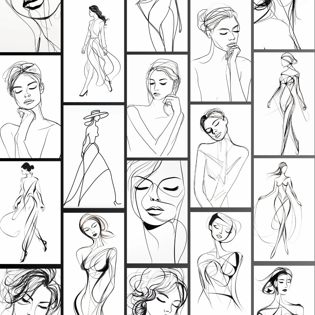 150 Abstract Woman Line Art One Line Art Drawing Couple Line Art Woman Line Art Wall Art