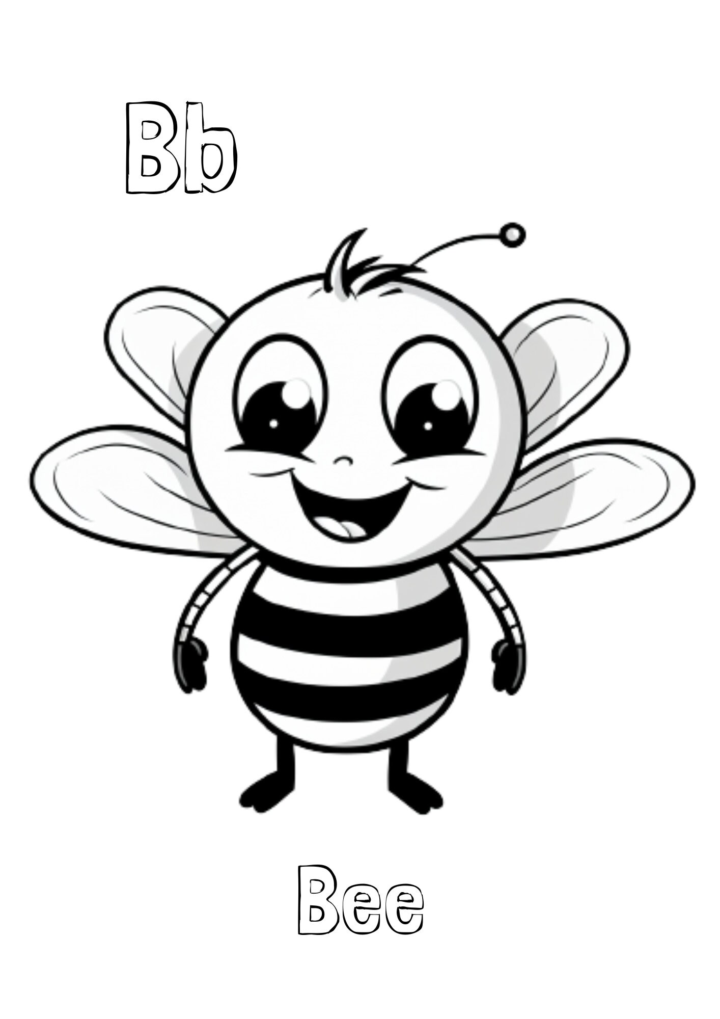 Alphabet Learning Coloring Book Pages for Kids, Instant Digital ...