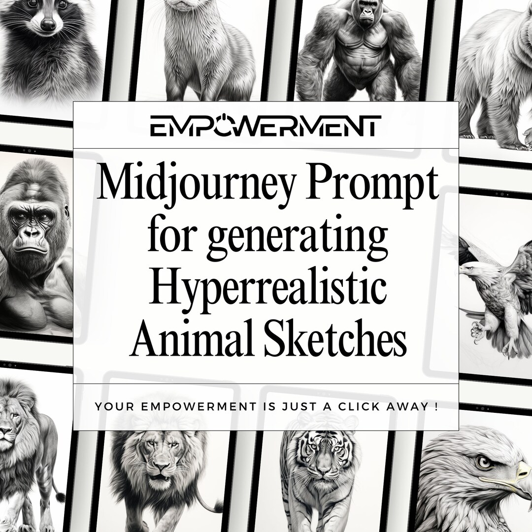 Midjourney Prompts for Pencil Animals AI Generated Art - Etsy