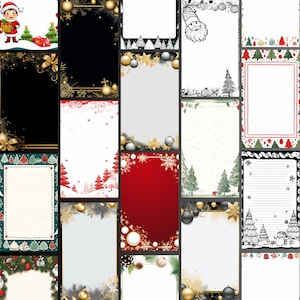 150 Printable Christmas Stationery Designs DIN A4, Christmas Wishlist ...