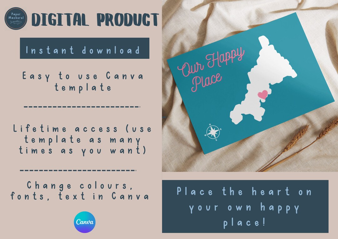 Editable Personalised Cornwall Map Print, Customisable Art ...