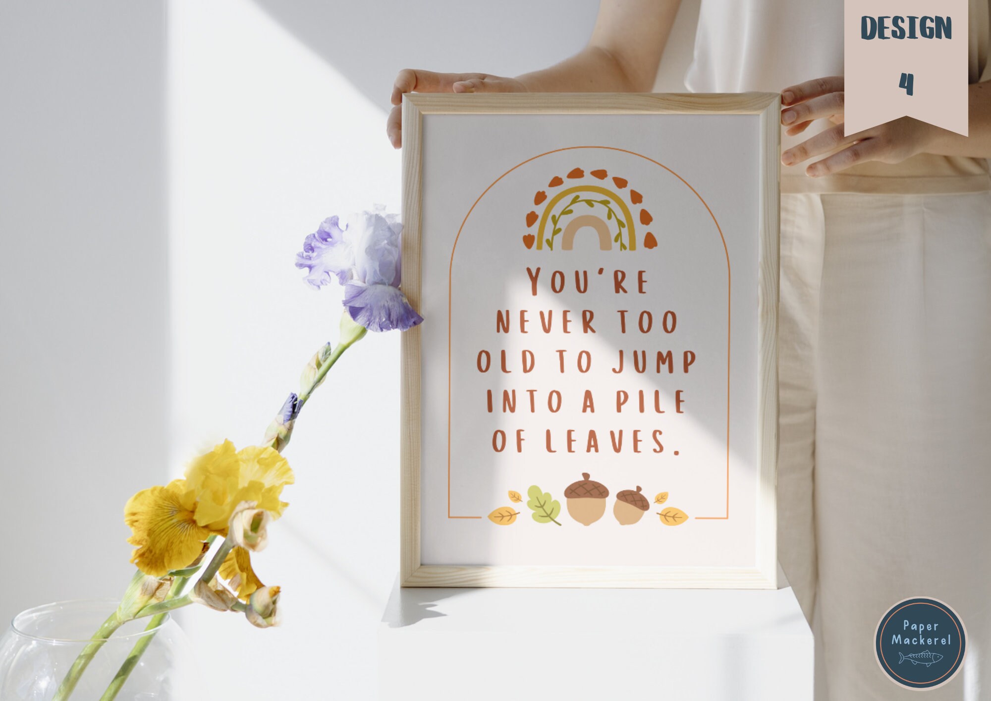 Fall Quote Art Print Instant Download, Printable Wall Decor, Autumn ...