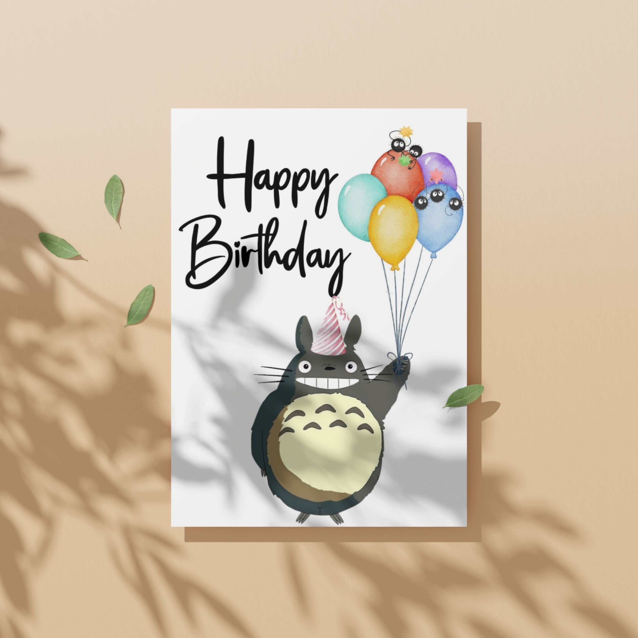My Neighbor Totoro Card, Cute Birthday Card for Totoro Lovers, My ...