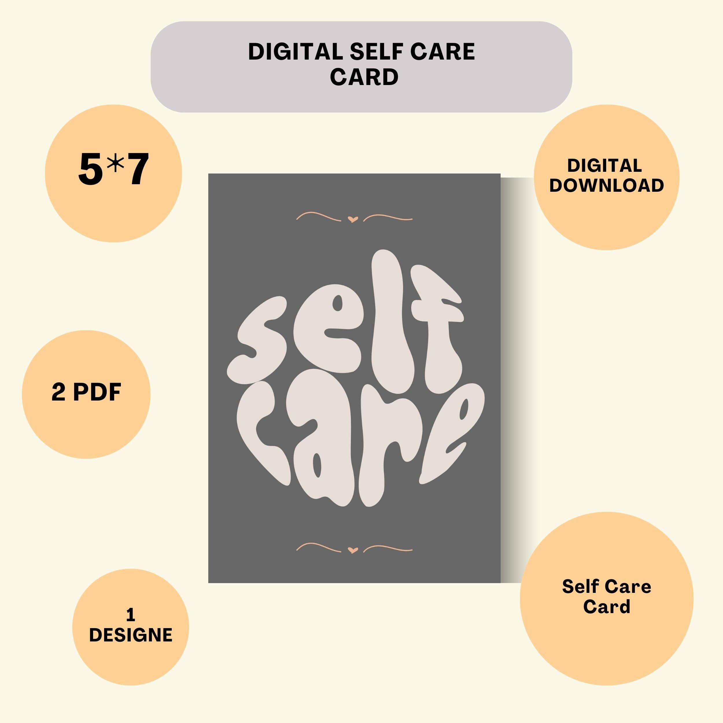 Self Care Card Self Care Gift Printable Care Card - Etsy