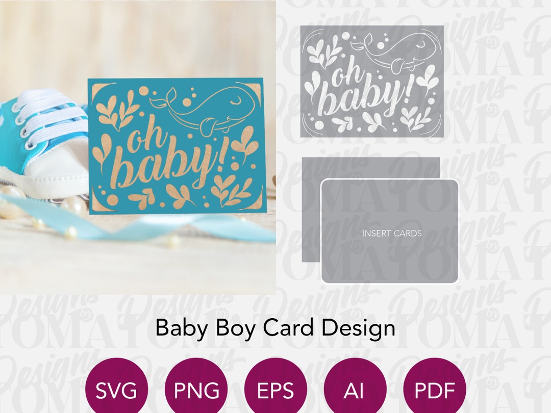 Baby Boy Card Design, Svg/png/eps/ai/pdf File for Cricut Vinyl and ...