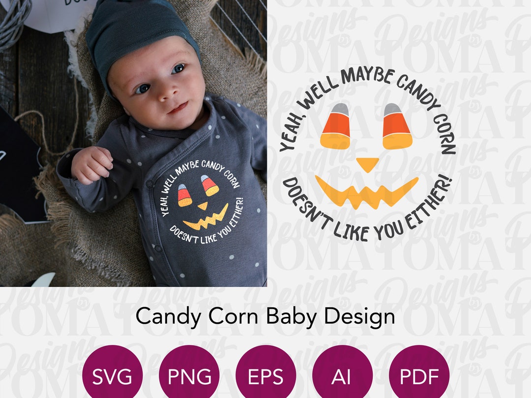 Baby Onesie Design Candy Corn, Svg/png/eps/ai/pdf File for Cricut Vinyl ...