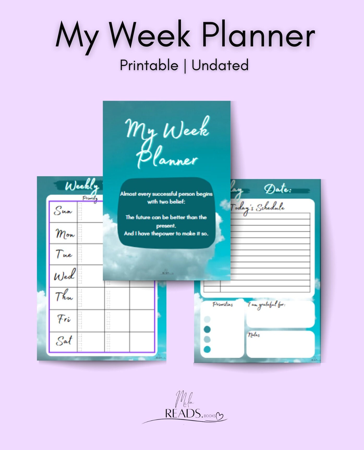 My Week Planner Printable Weekly Planner - Etsy