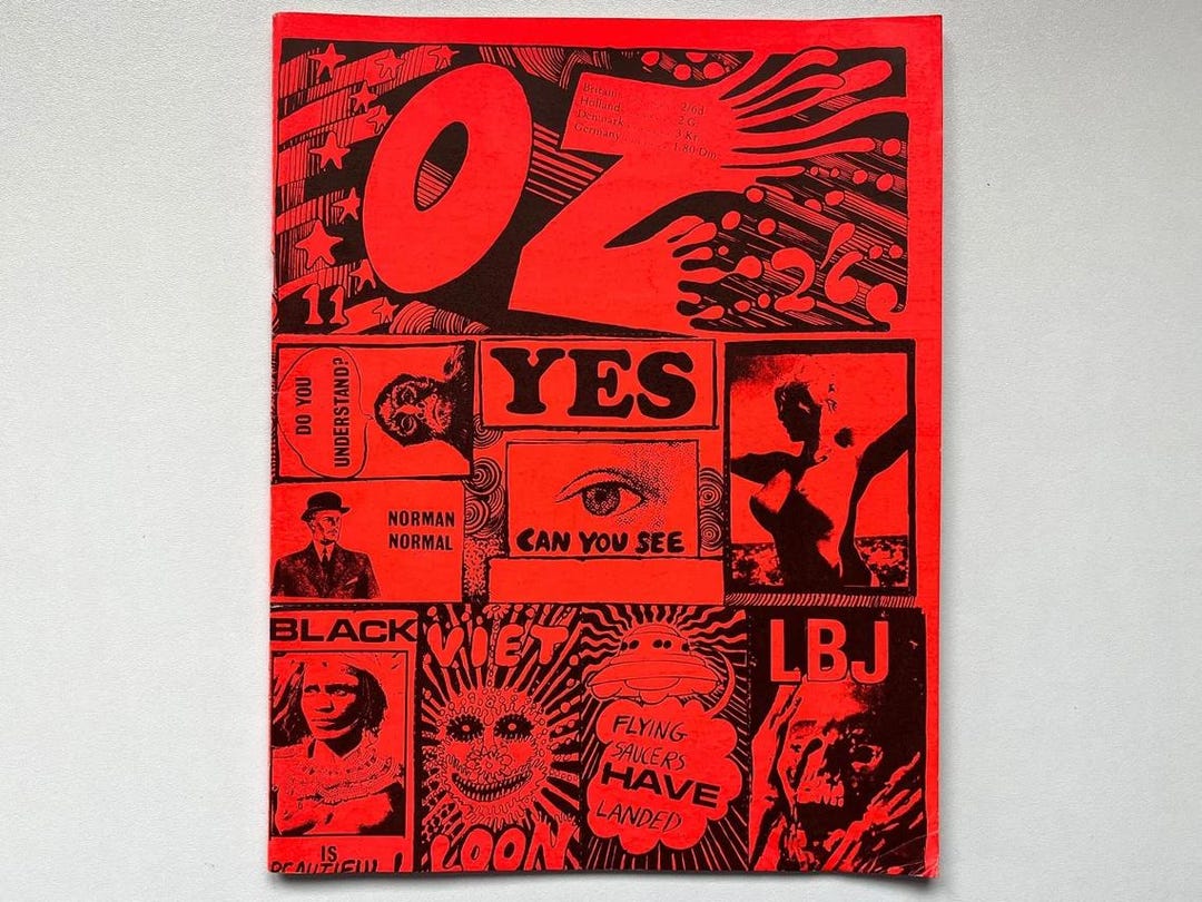 OZ MAGAZINE No.11 April 1968 Red Cover - Etsy