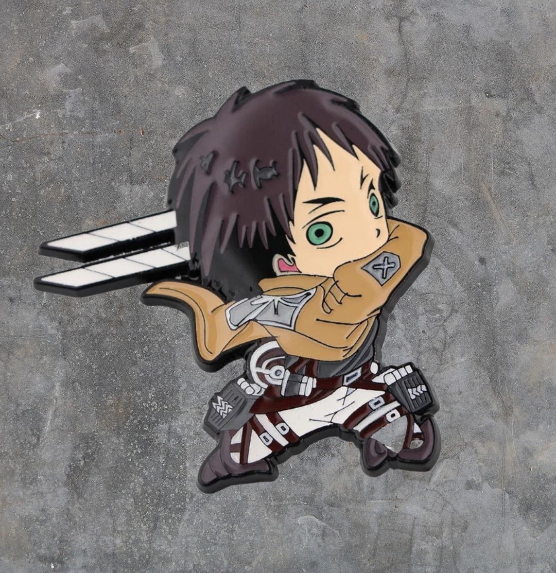 Cadet Eren Enameled Pin Anime Attack on Titan - Etsy
