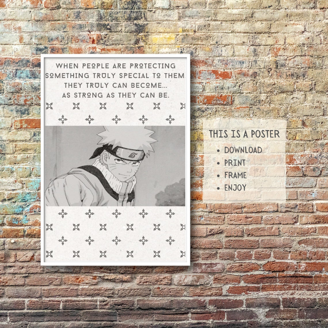 Ninja Anime Legend | Wall Art Quote Poster | Printable and Digital ...