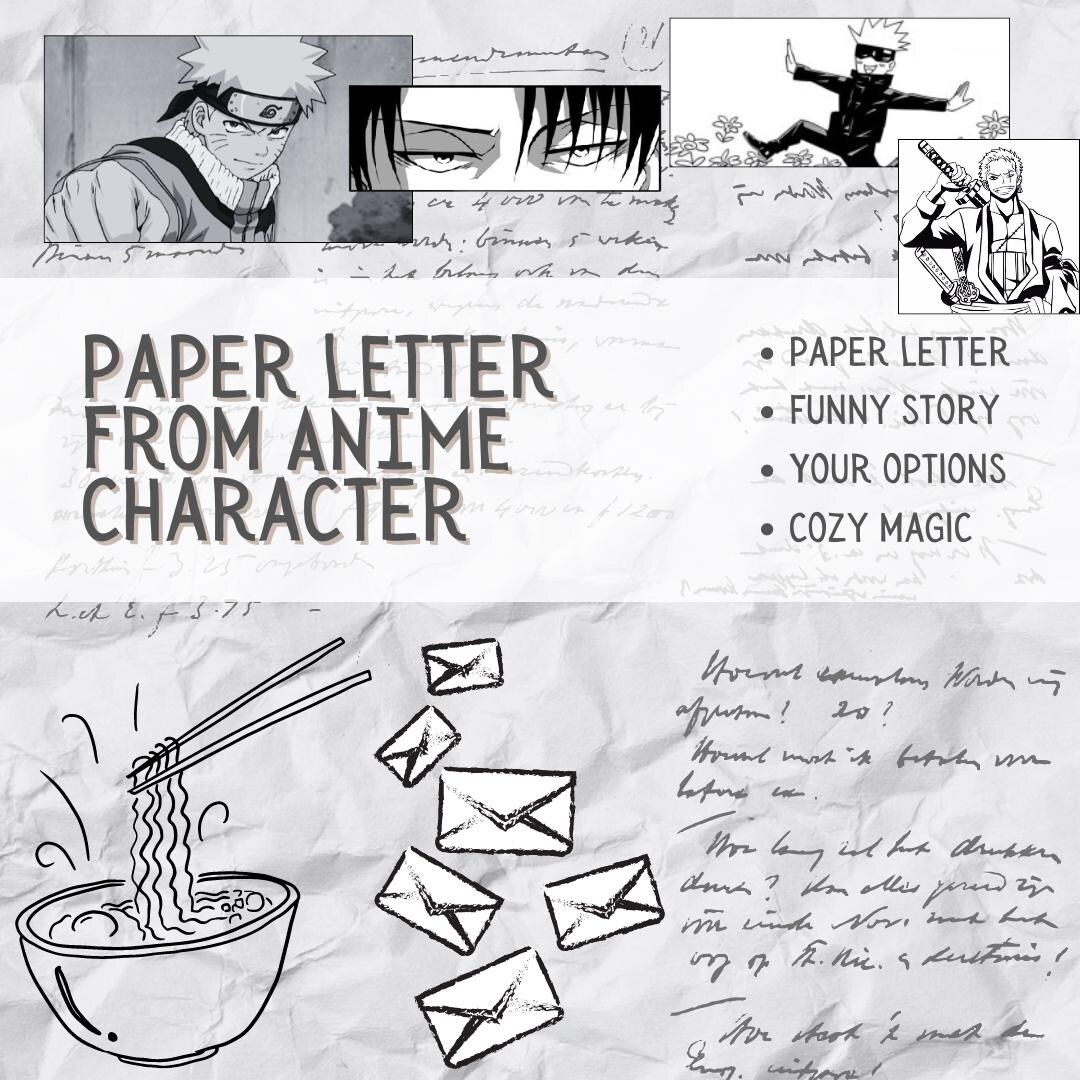 Paper Letter From Anime Character in Your Mailbox: Inspirational Letter ...